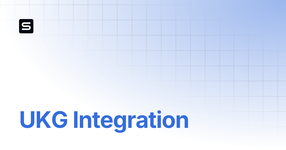 UKG Integration | Sprinto Docs