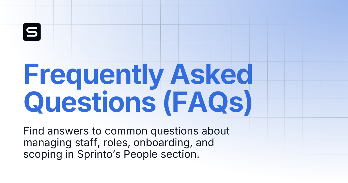 Frequently Asked Questions (FAQs) | Sprinto Docs