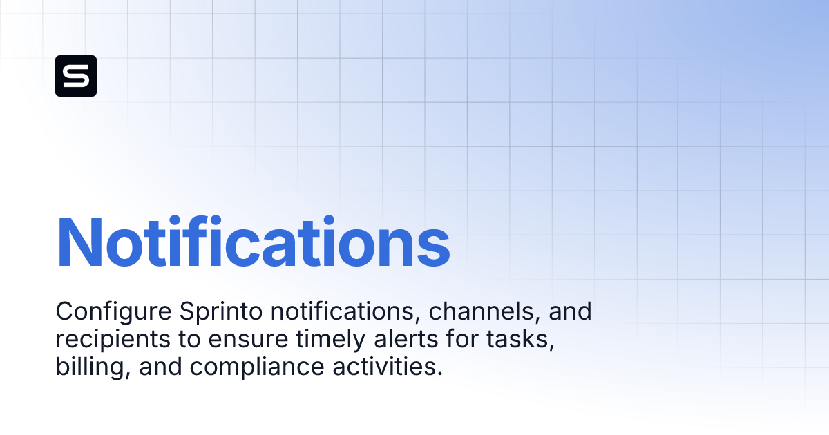 Notifications | Sprinto Docs