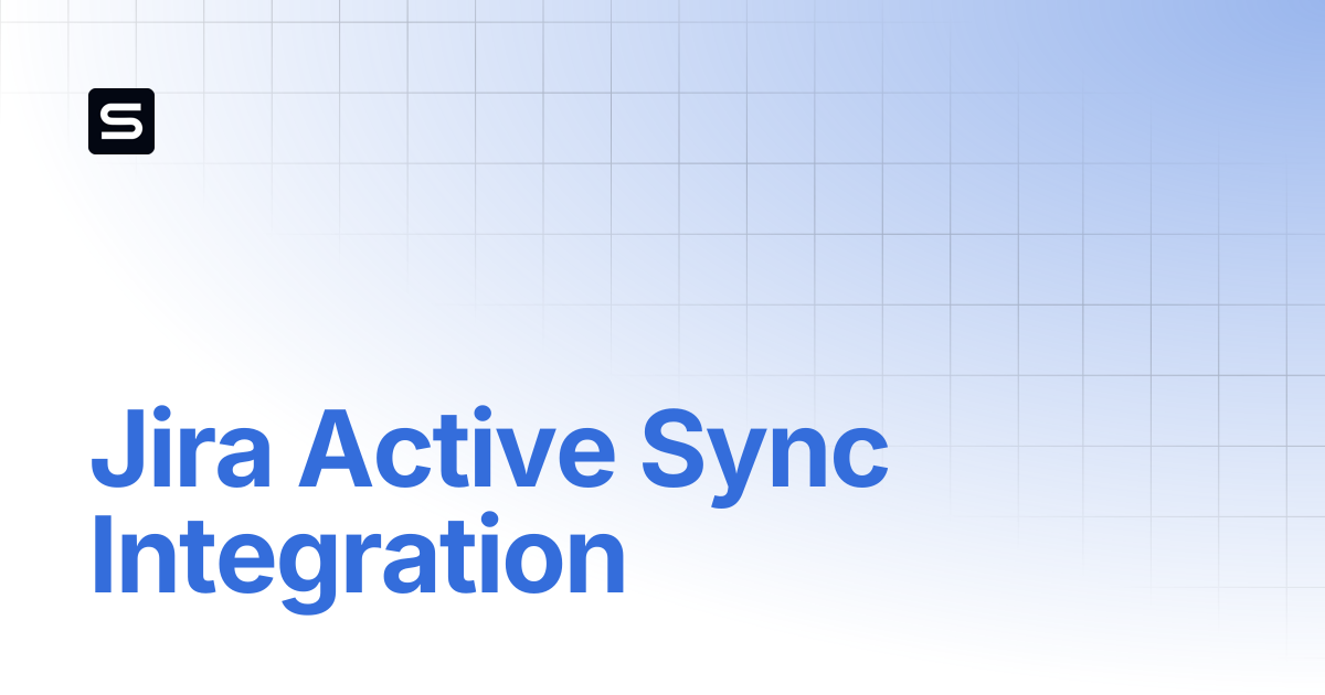 Jira Active Sync Integration | Sprinto Docs