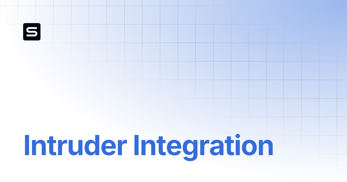 Intruder Integration | Sprinto Docs