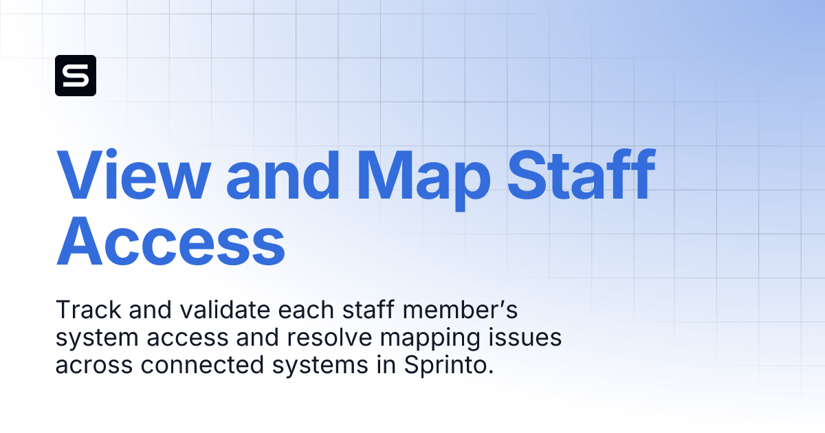 View and Map Staff Access | Sprinto Docs