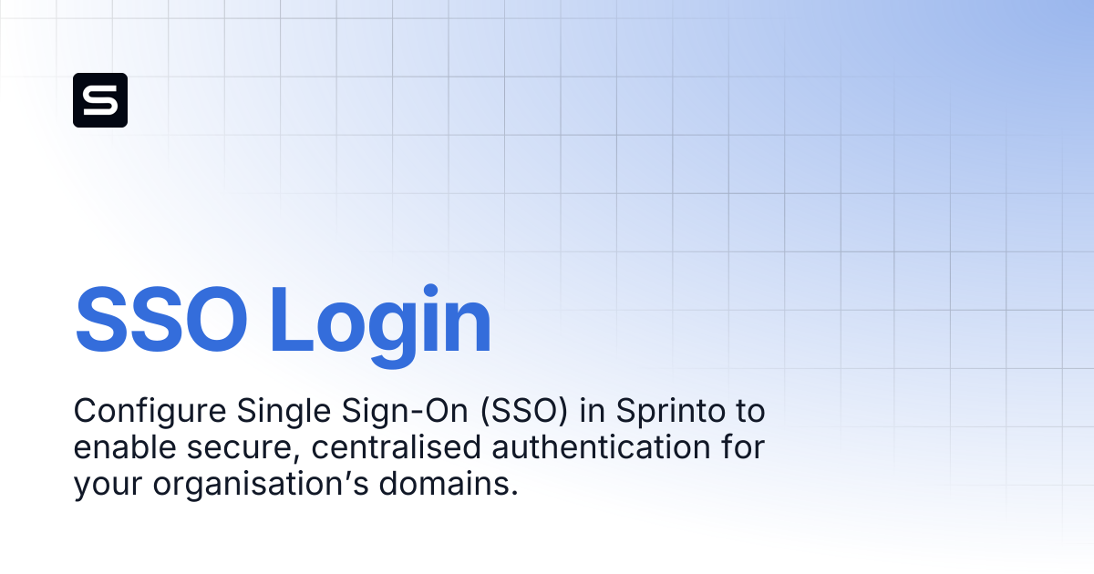 SSO Login | Sprinto Docs