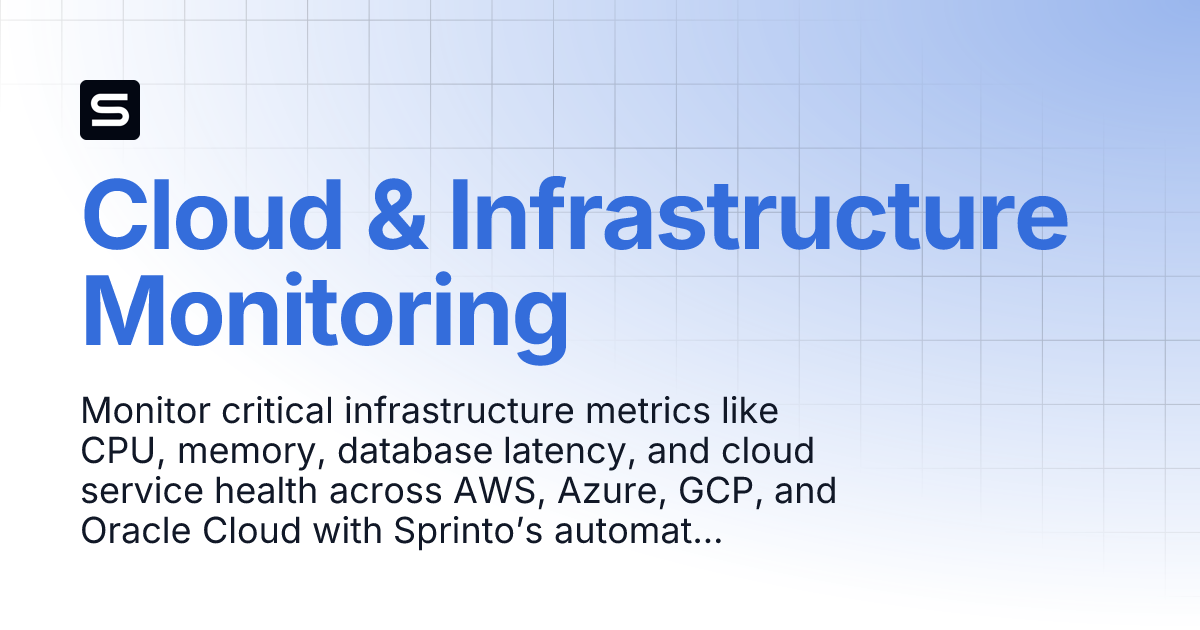 Cloud & Infrastructure Monitoring | Sprinto Docs