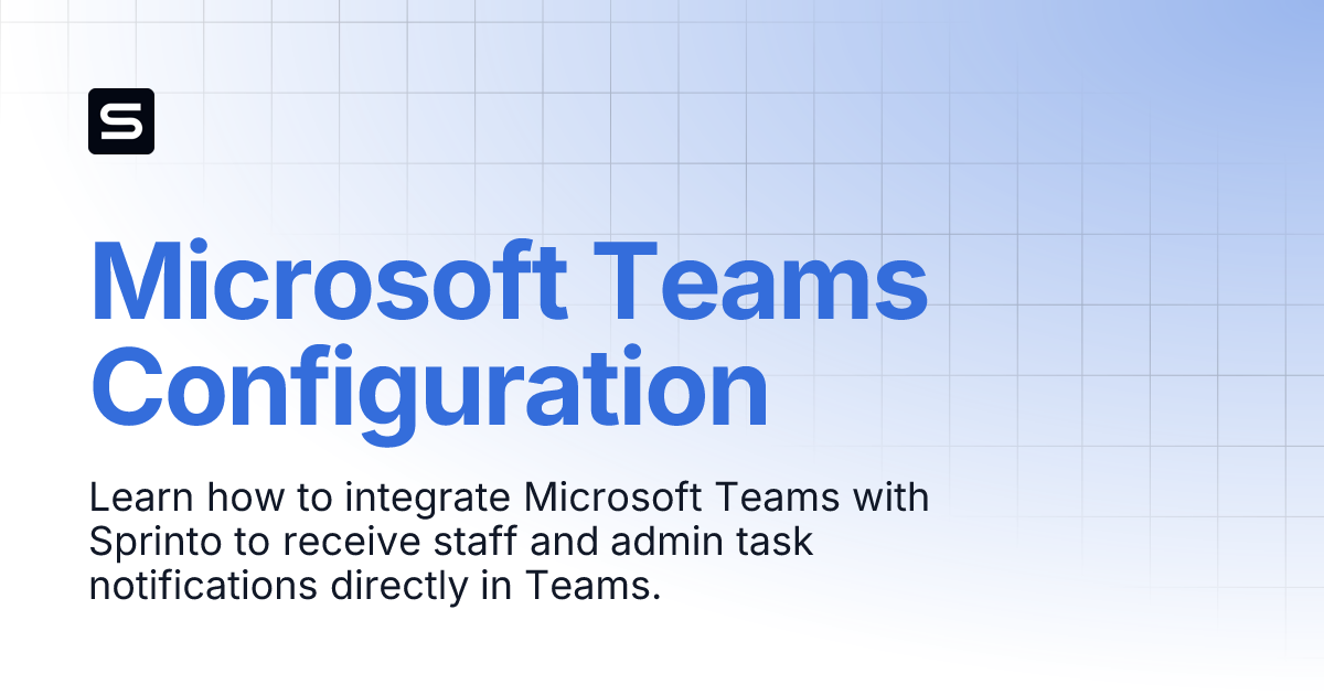 Microsoft Teams Configuration | Sprinto Docs