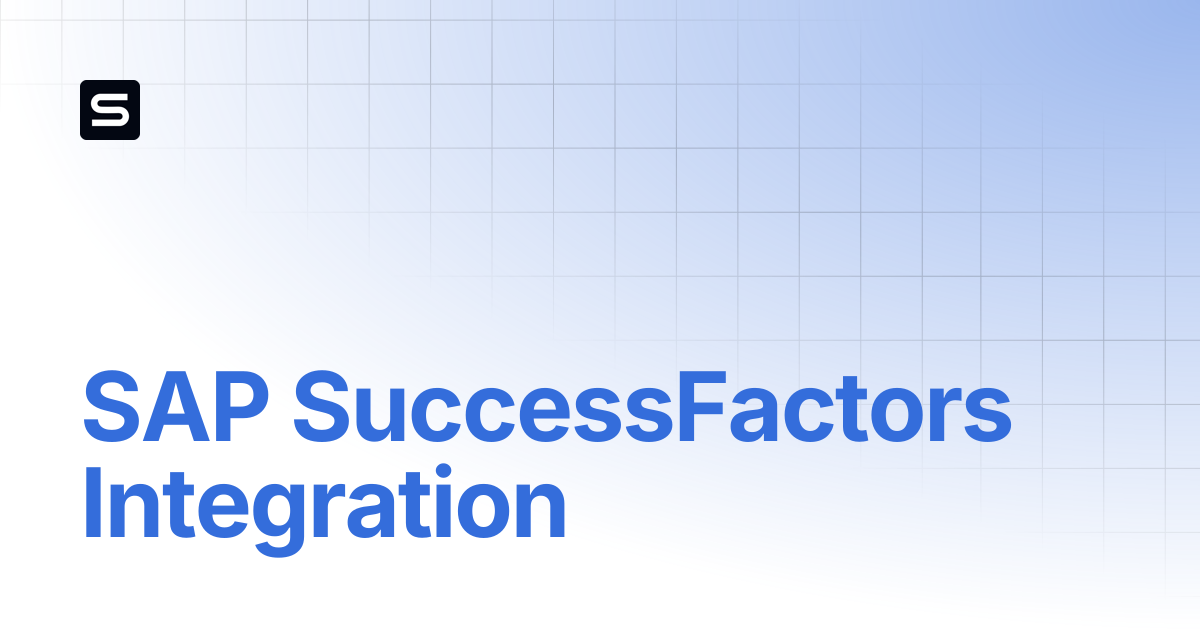SAP SuccessFactors Integration | Sprinto Docs