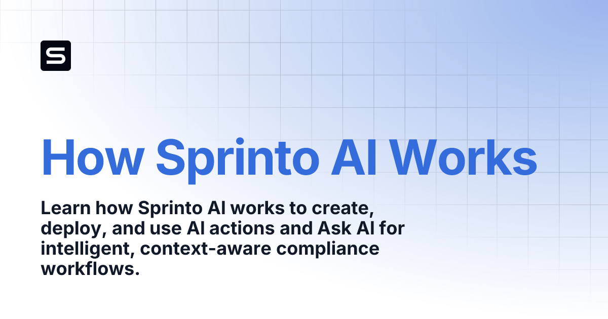 How Sprinto AI Works | Sprinto Docs