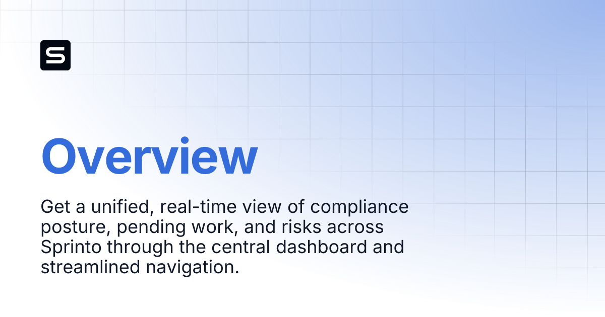 Overview | Sprinto Docs